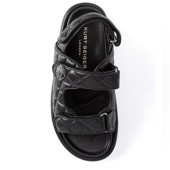 Kurt Geiger | Shoes | Kurt Geiger London Black Quilted Orso Sandals 385 ...